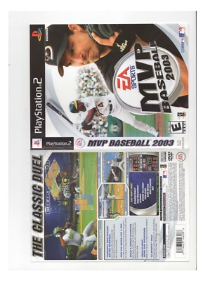 MVP Baseball 2003 PS2 ARTWORK ONLY Authentic Original | eBay