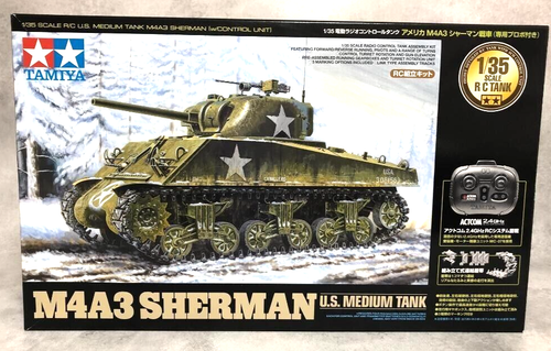TAMIYA 48217 1/35 American M4A3 Sherman Tank RC Kit Unused From Japan ...