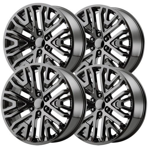 (Set of 4) Replica 1 RP15 24x10 6x5.5" +31mm Gloss Black Wheels Rims 24 ...