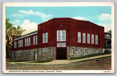 Postcard Somerset PA Pennsylvania National Guard Armory | eBay