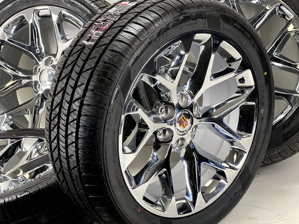 22" OEM FACTORY CHEVY GMC CHROME CADILLAC CHEVY SILVERADO WHEELS RIMS ...