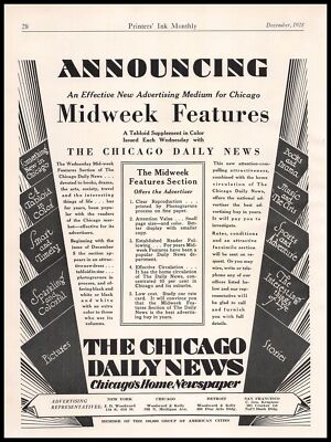 1928 The Chicago Daily News Home Newspaper Midweek Features Vintage ...