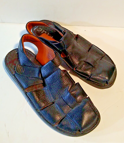 Fluchos Fishermans Sandals 11 Black Comodidad Absolute Mens Leather ...