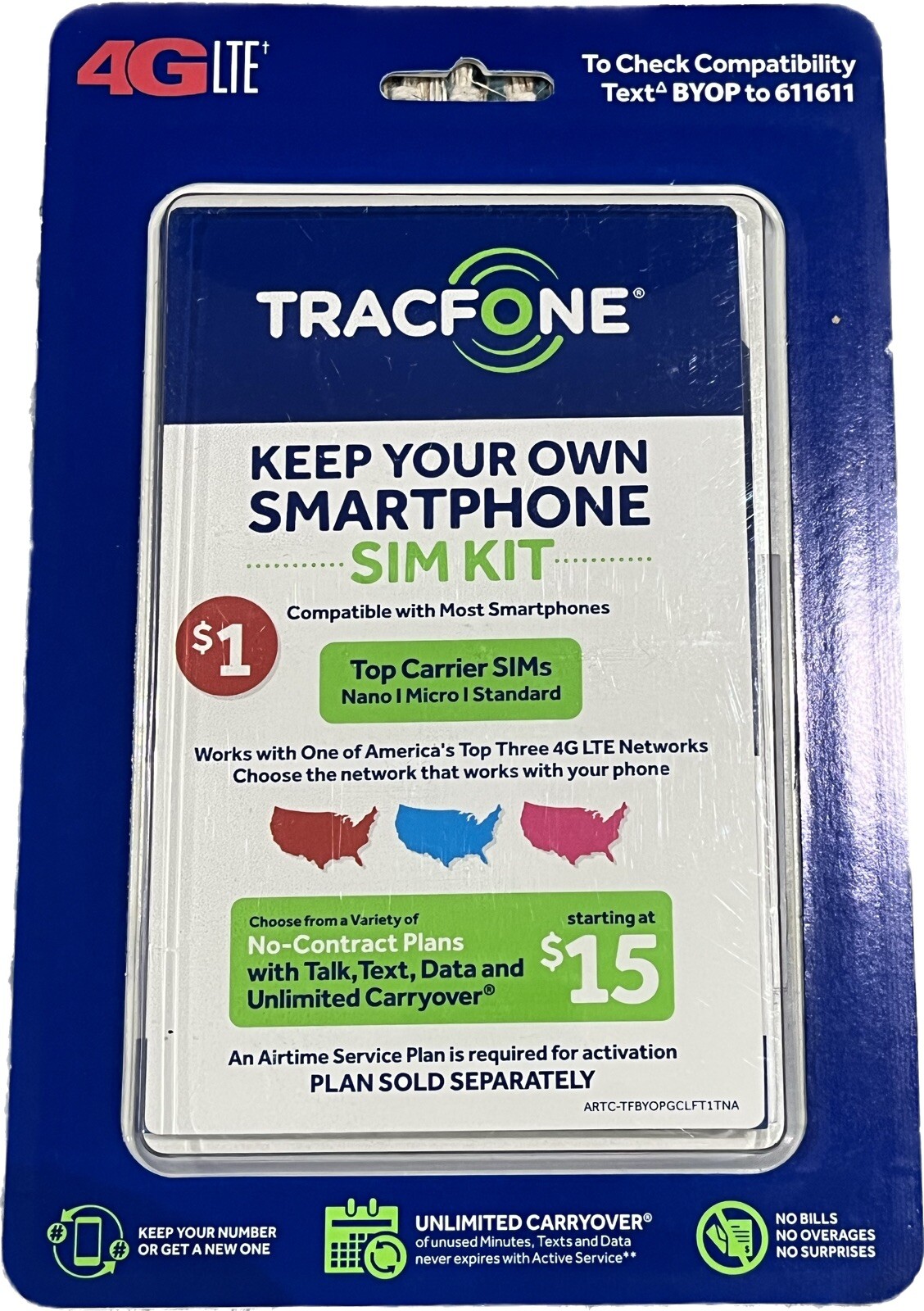TracFone Bring Your Own Phone SIM Activation Kit BYOP 3 in 1 Sims for ...