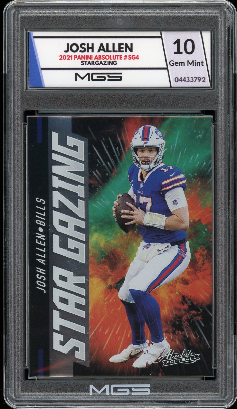 2021 Panini Absolute #SG4 Josh Allen MGS Graded 10 Gem Mint STARGAZING ...