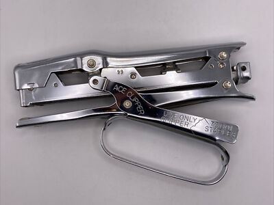 Ace Clipper Model 702 Handheld Stapler Staple Gun Made in USA Clean EUC ...