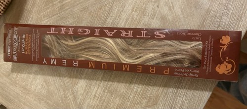 NEW Euronext 100% Human Hair Extensions 14" Clip in Dark Blonde Frost ...