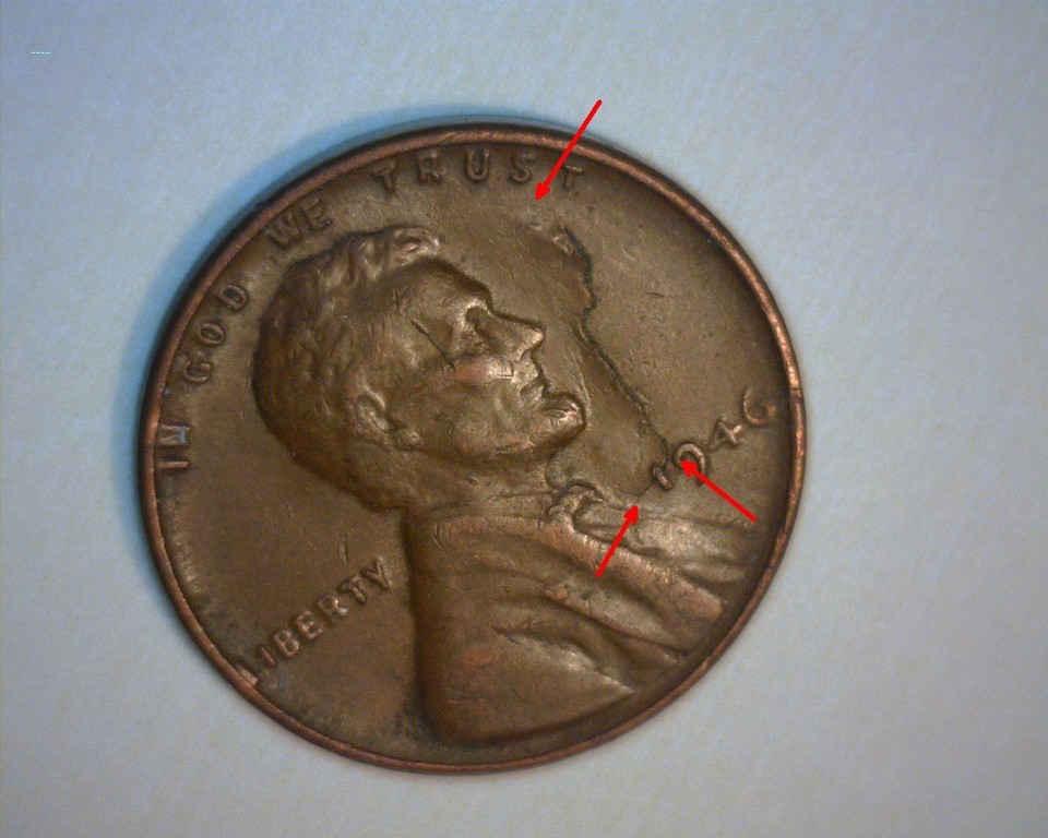 1909 & 1946 LINCOLN CENTS DEFECTIVE PLANCHET🌟SPLIT LAMINATION🌟BETTER ...