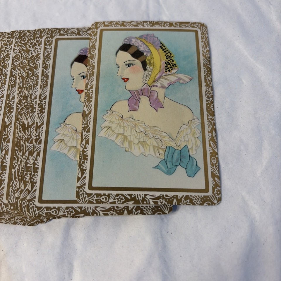 Vintage Victorian Portrait Fashion Playing Cards One Deck In Box | eBay