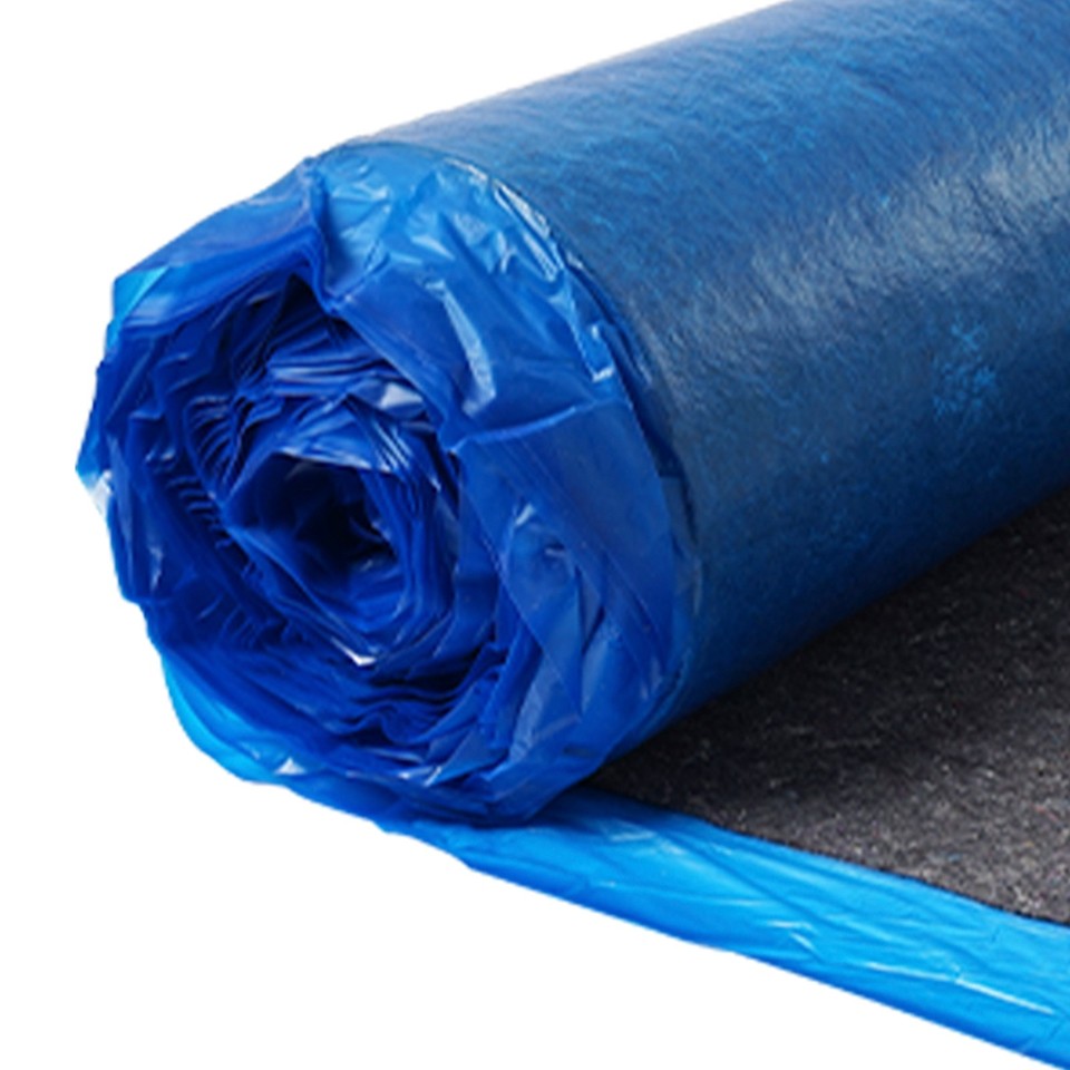 VEVOR Floor Underlayment 400 sq ft 3mm Recycled Fiber Sound/Vapor ...