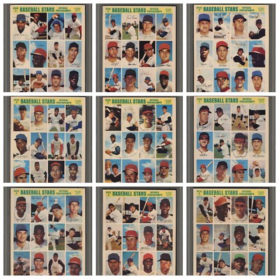 1969 MLB PHOTOSTAMPS American & National League Complete PSA GRADED 18 ...