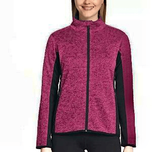 Andrew Marc New York Full Zip fleece lined knit Jacket fuchsia berry ...