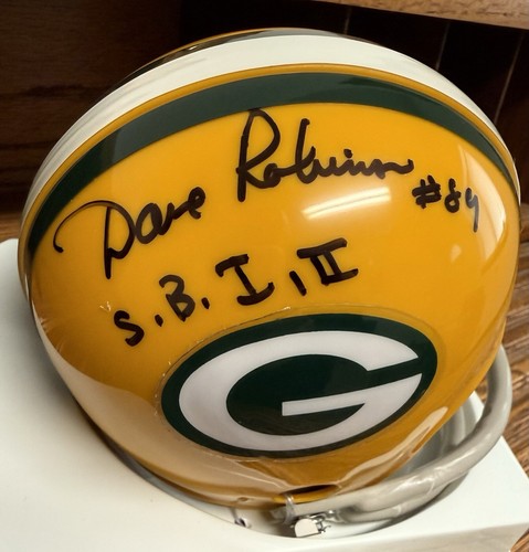 Dave Robinson Signed Packers Mini Helmet with COA and Signing Ticket | eBay