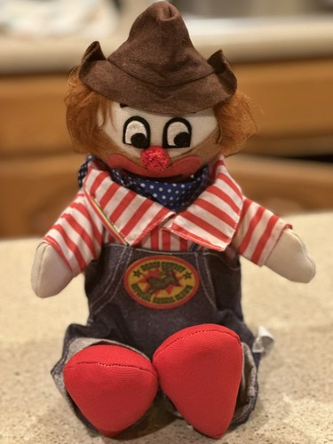 Stuart Ind. Vintage 1981 Stuffed Clown Circus Rodeo 12" Plush Soft Toy ...