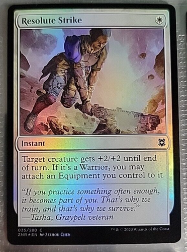 Resolute Strike (MTG- Zendikar Rising) Foil English | eBay