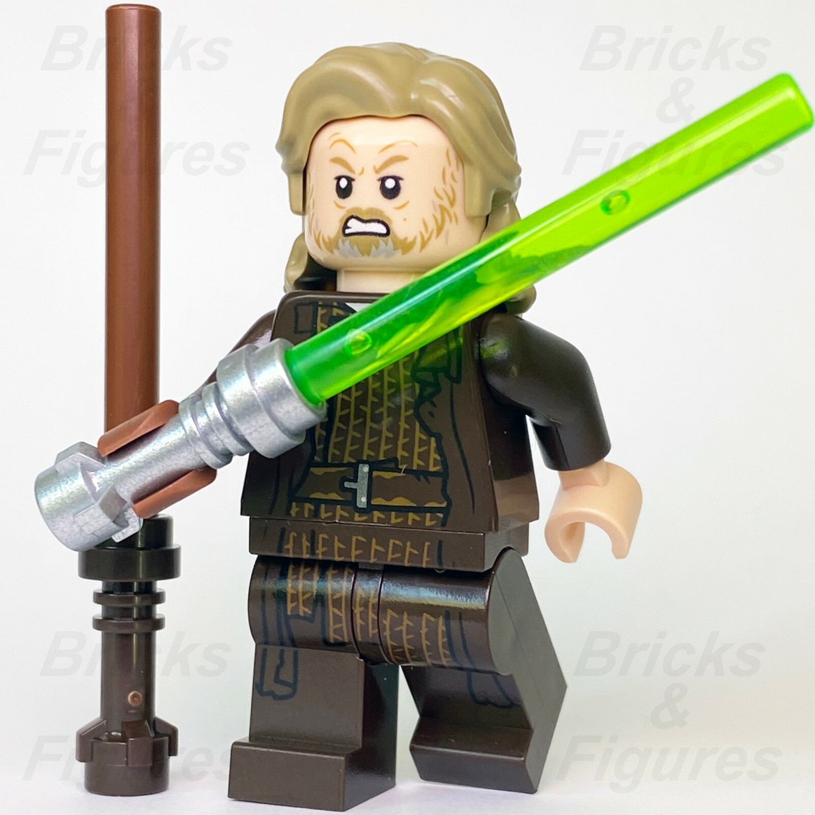 Star Wars LEGO® Luke Skywalker Old Jedi Master Dark Brown Robe Minifig ...