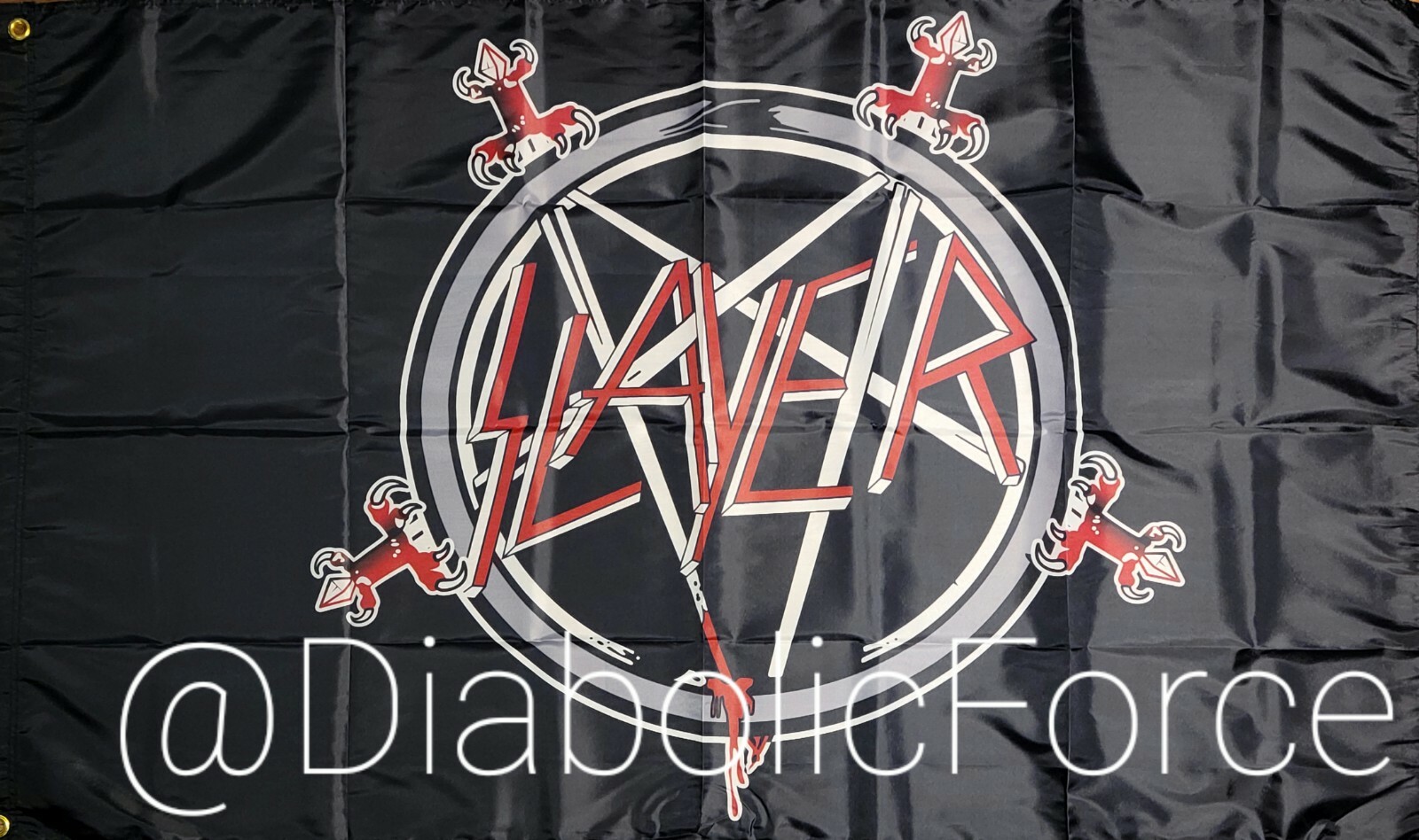 Slayer Logo Large 3x5Ft Flag Music Metal Rock Heavy Death Satan Corpse ...