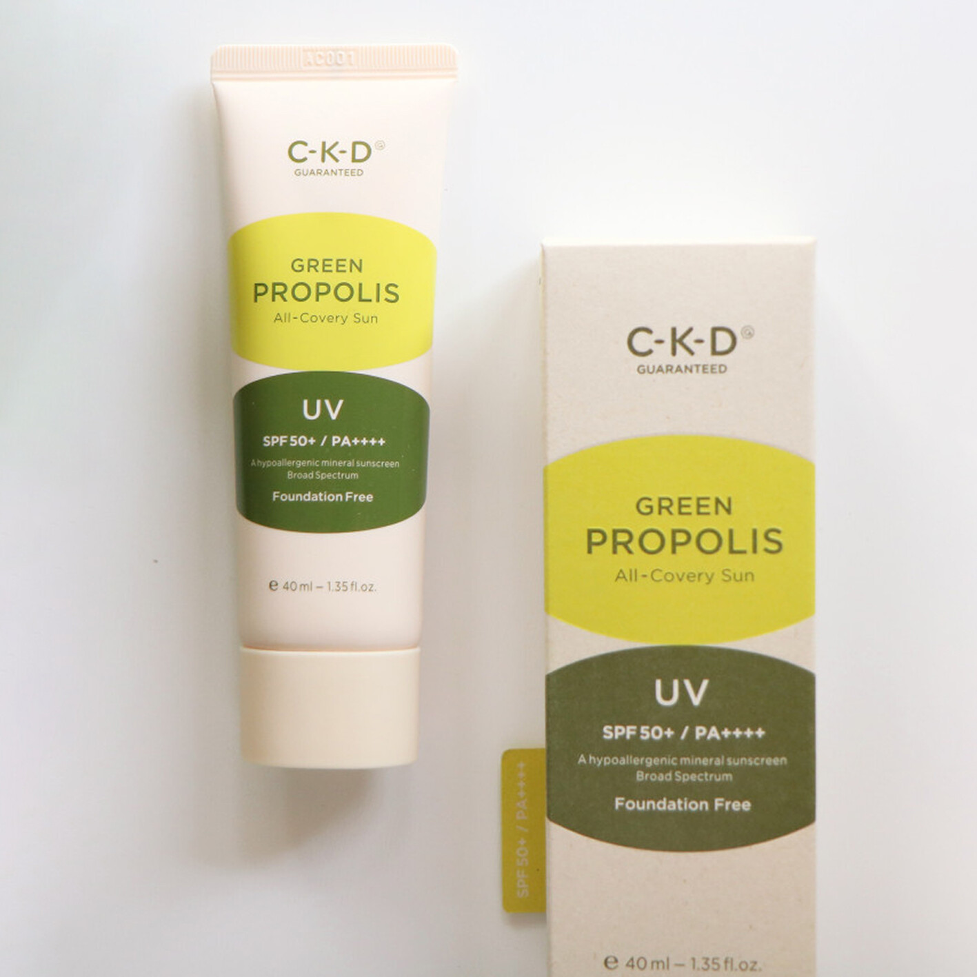 CKD Green Propolis All-Covery Sun SPF50+/PA++++ 40ml + 40ml Double Set ...