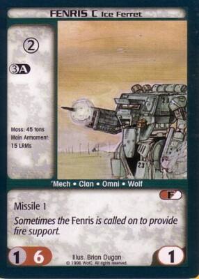 Battletech CCG: Fenris C Ice Ferret [Ungraded] from set Premiere ...