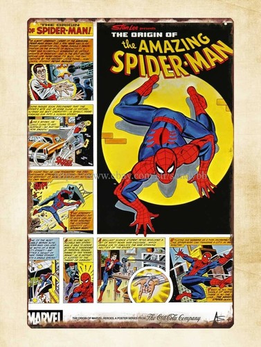 comic spider man metal tin sign home decor items | eBay