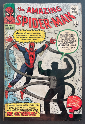 Amazing Spider-Man #3 - 1st App Dr Doctor Octopus Marvel 1963 Comics | eBay