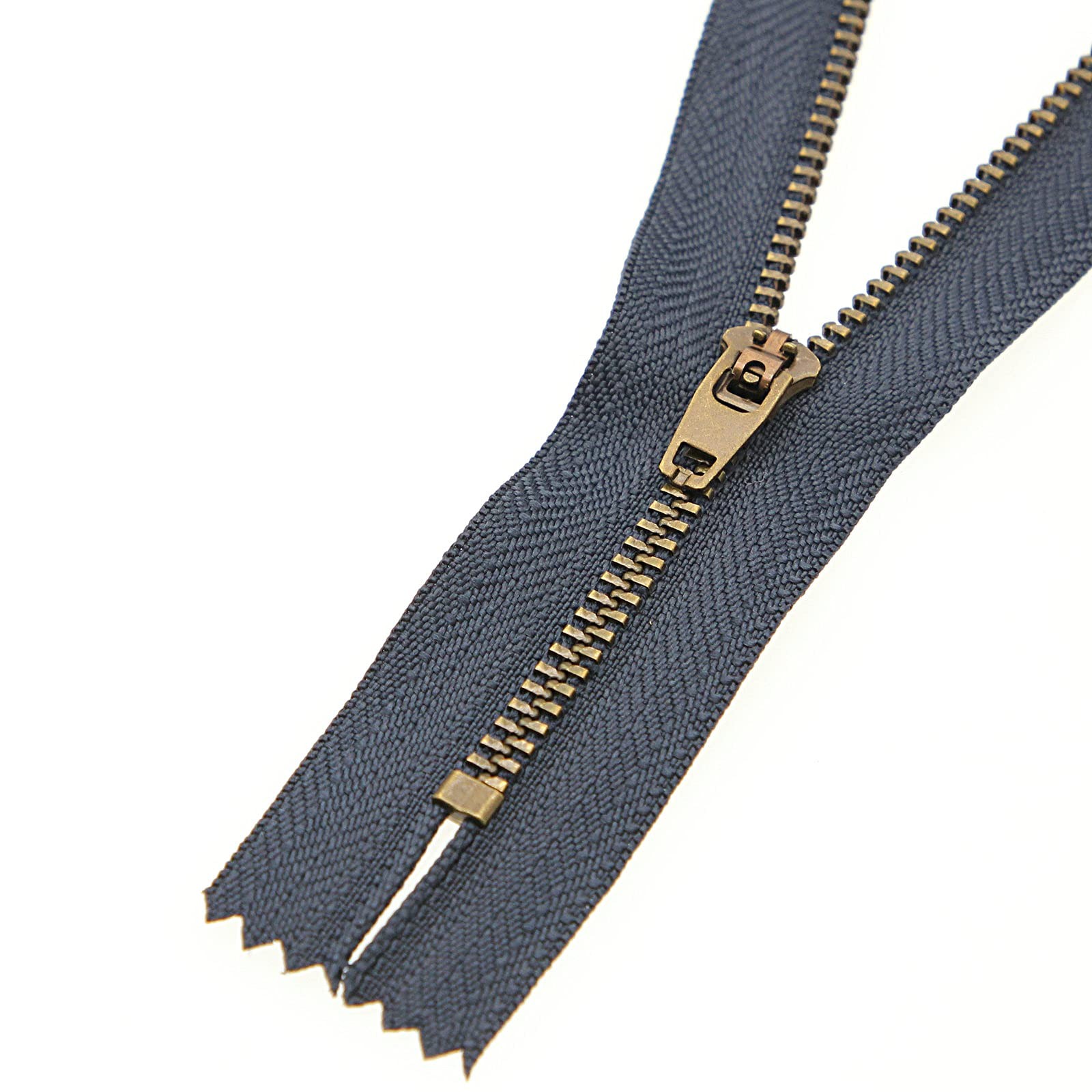 3# 4 inch Metal Zipper for Jeans Bag 10cm Antique Brass Sewing Zipper ...