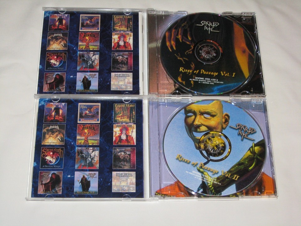 Sacred Rite 2 CD lot Rites Of Passage Vol. 1 and 2 Heavy Power Metal | eBay