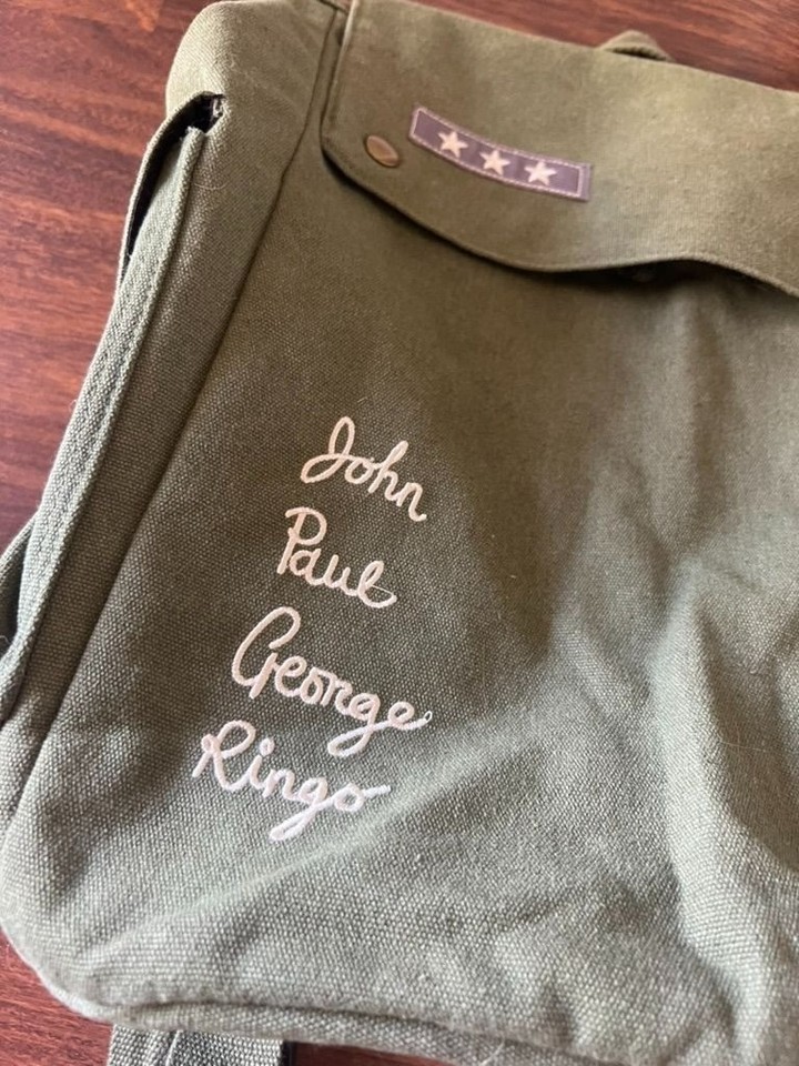 The Beatles Sgt. Pepper’s Canvas Backpack by Junk Food Olive Green Band ...