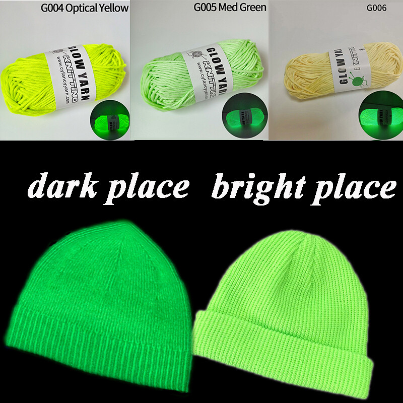 DIY Sewing Luminous Chunky Yarn Knitting Wool Glow in the Dark Hand ...