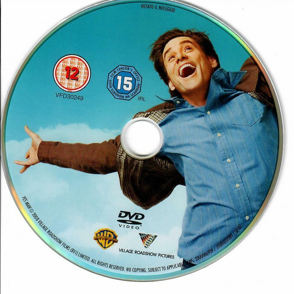 YES MAN (DVD, 2009) - DISC AND COVER ART ONLY - NEAR MINT CONDITION ...