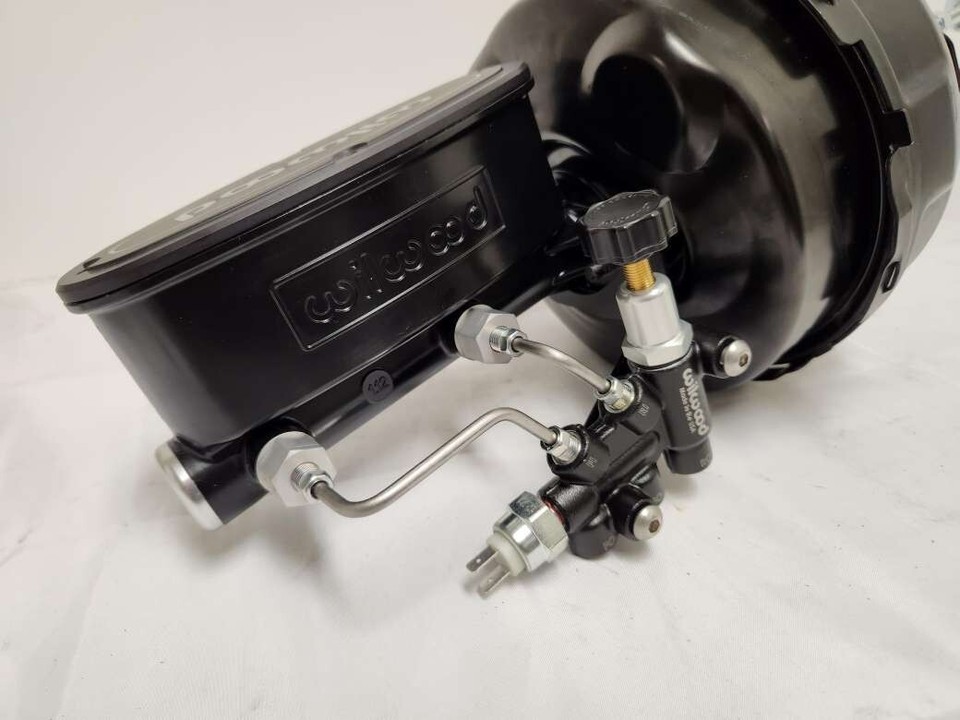 A-Body Black 9" Power Brake Booster Wilwood Master Cylinder Valve Kit 1 ...
