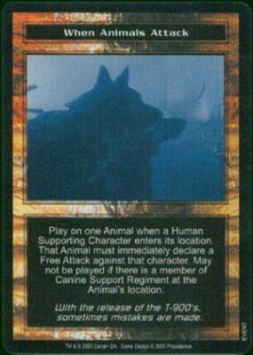 Terminator: When Animals Attack [Mint/NM] Terminator CCG Aliens Vs ...