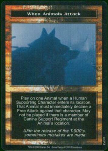 Terminator: When Animals Attack [Mint/NM] Terminator CCG Aliens Vs ...