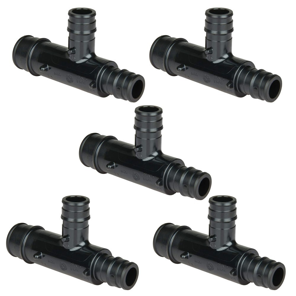 5pcs F1960 1"x3/4"x3/4" Reducing TEE Pex A Poly Expansion Fitting PPSU ...