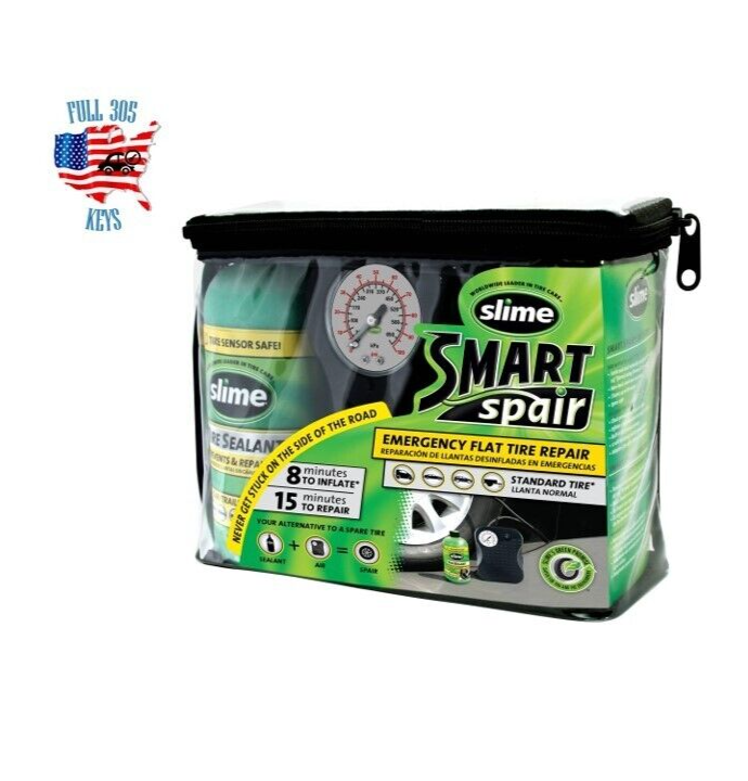 Flat Tire Emergency Kit Slime Smart 2 Step Spair Plus Flat Tire Repair