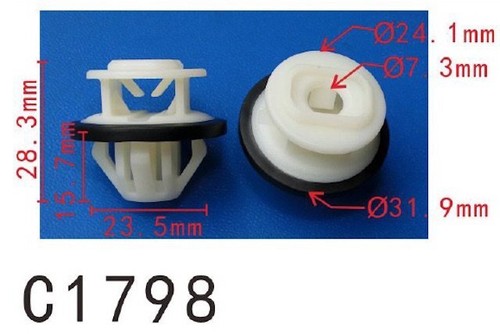 20pcs Fit BENZ Rocker Moulding Clip with Sealer 0009917398 autobahn88 ...