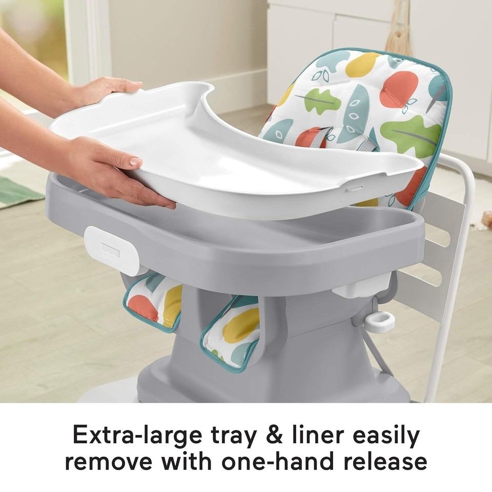 Fisher-Price Space Saver Simple Clean High Chair with Wraparound Deep ...
