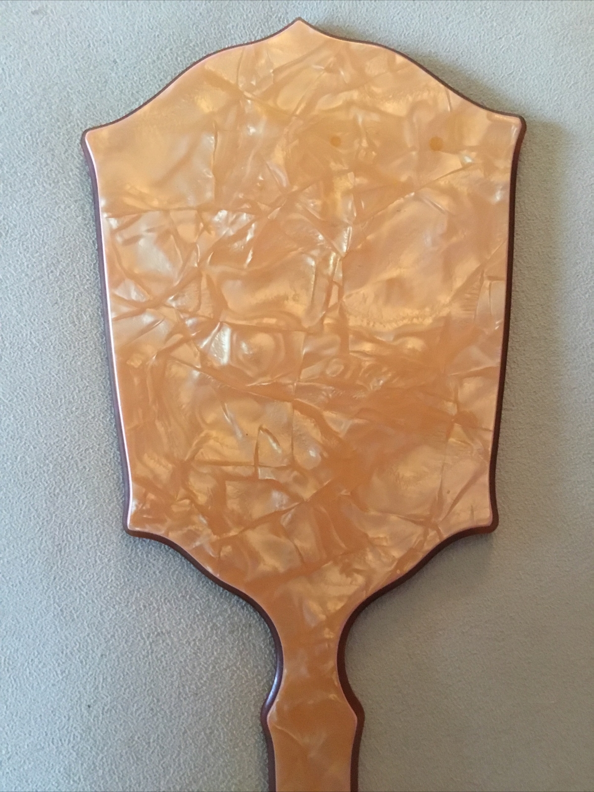 Vintage Bake O’ Lite Or Celluloid Vanity/Dresser Set Pearlized Peach ...