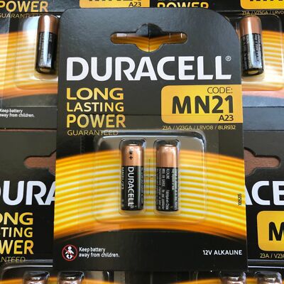 2 x Duracell MN21 A23 12V Alkaline Batteries 23A LRV08 K23A E23A V23GA ...