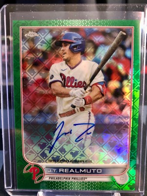 2022 Topps Chrome Logofractor J.T. Realmuto #CA-JR Green Auto /99 ...