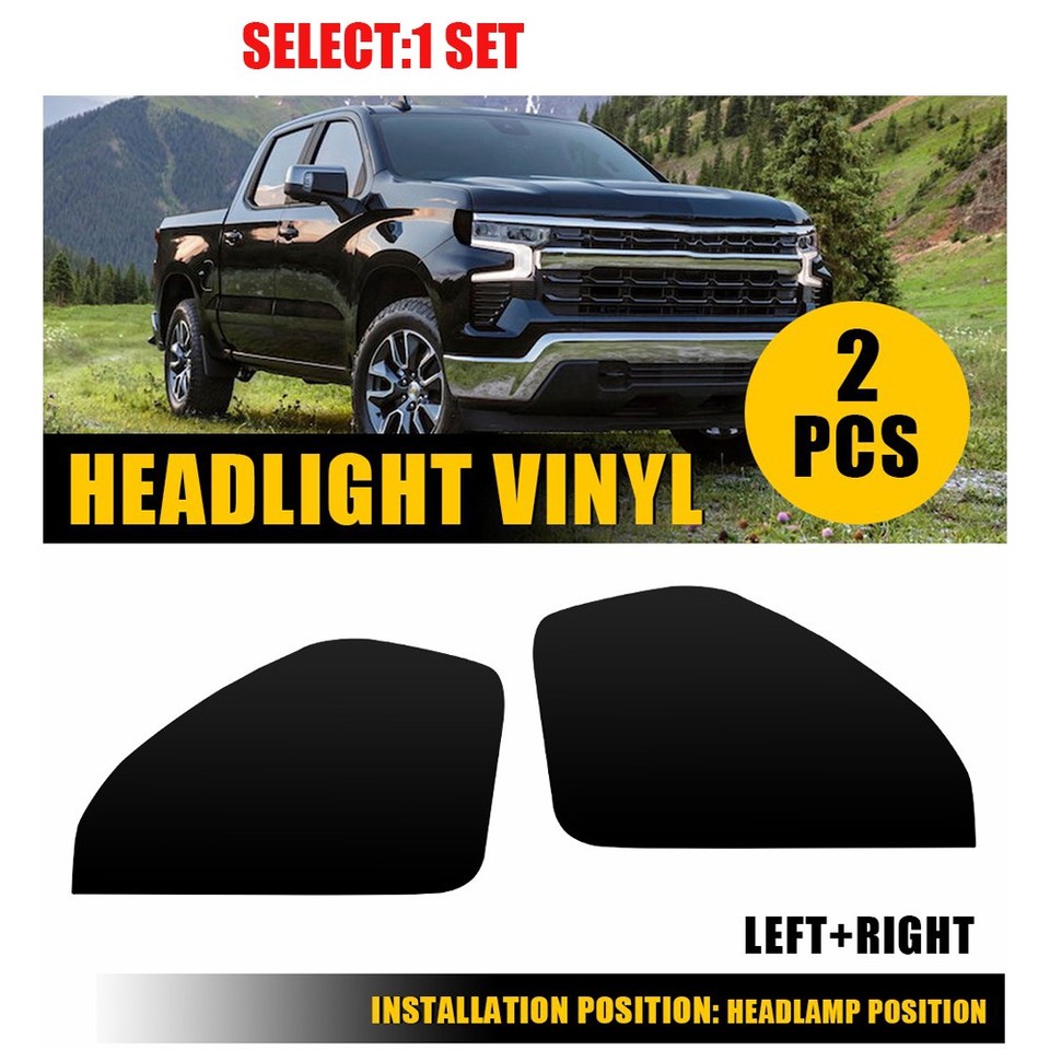 Headlight Vinyl Tint Overlay Decal Stiker For 2022-2025 Chevrolet ...