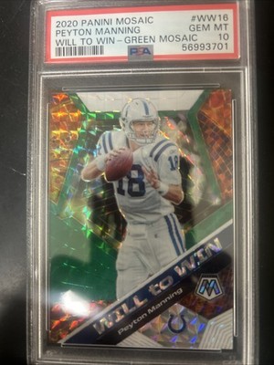 2020 Panini Mosaic Will to Win Peyton Manning #WW16 Mosaic Green | eBay