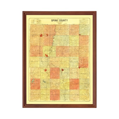 Old Map of Spink County, SD 1899 - Vintage South Dakota Art | eBay