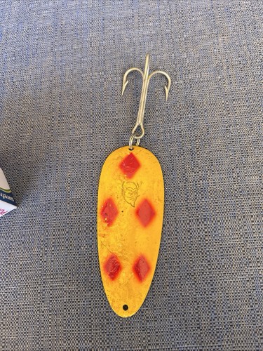 Vintage Dare Devil Spoon Lure Len Thompson #2 Yellow/Red | eBay