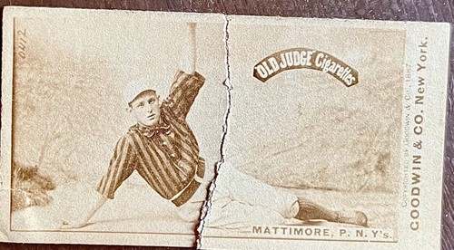 ⚾ Mike Mattimore 1886-87 Old Judge N172 #297-9 Ungraded (tore) | eBay