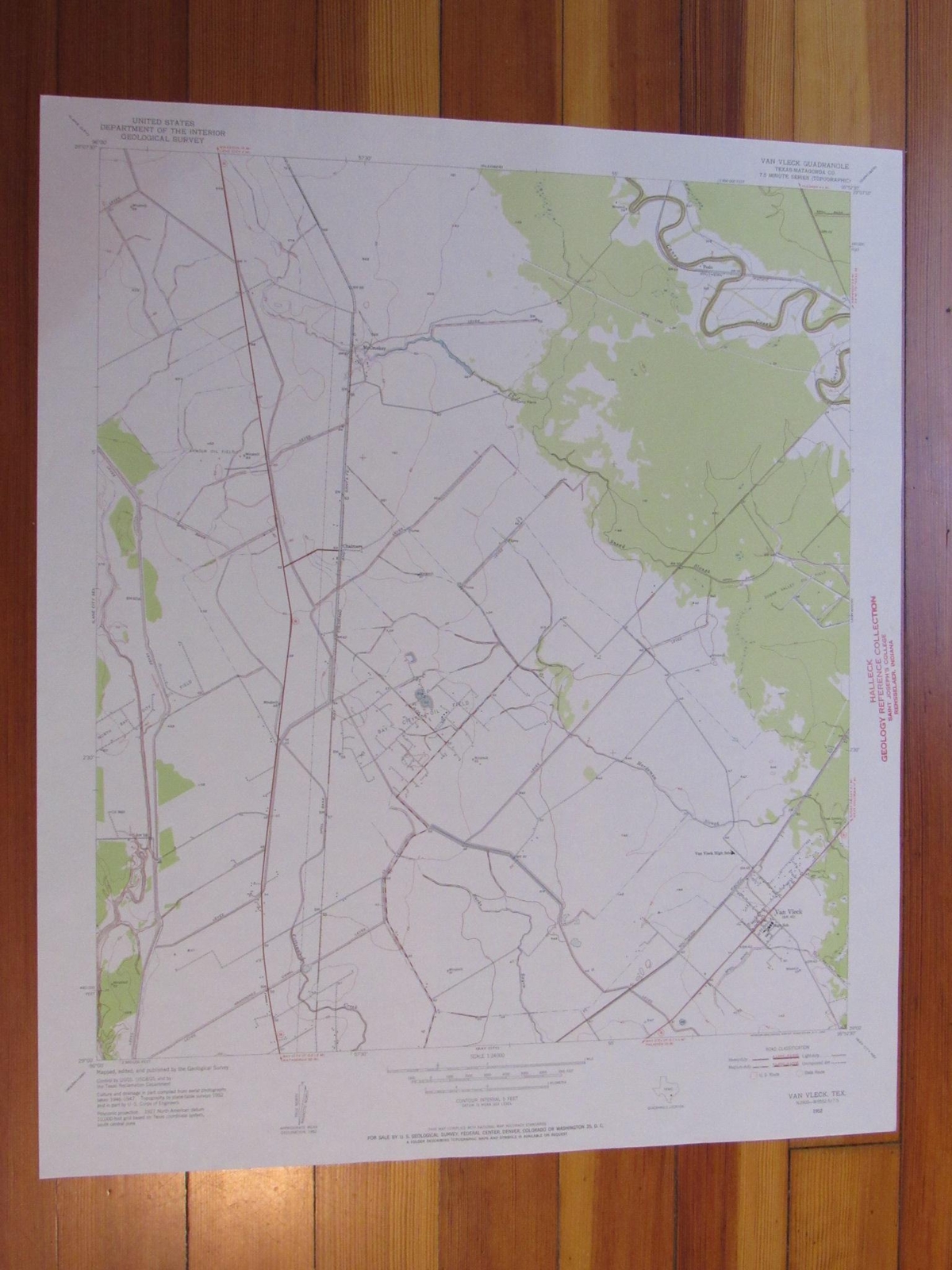 Van Vleck Texas 1953 Original Vintage USGS Topo Map | eBay