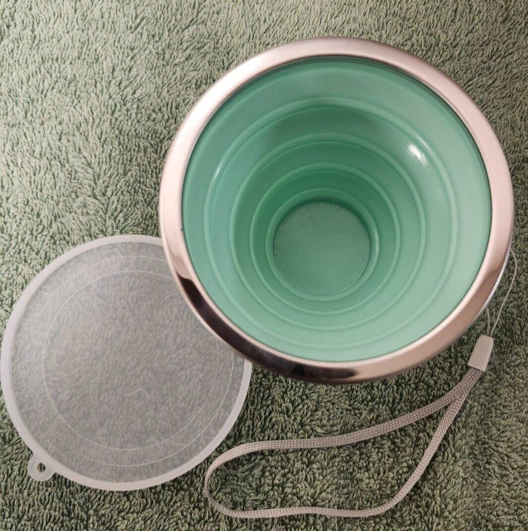 Expandable/Collapsible Travel Cup Silicone Folding Mug w/ Lid Animal ...