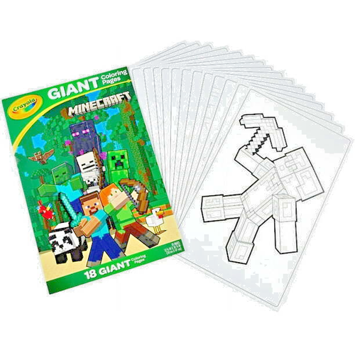 Crayola Minecraft Giant Coloring Pages 18 Ct – Gift for Kids Ages 3 for ...