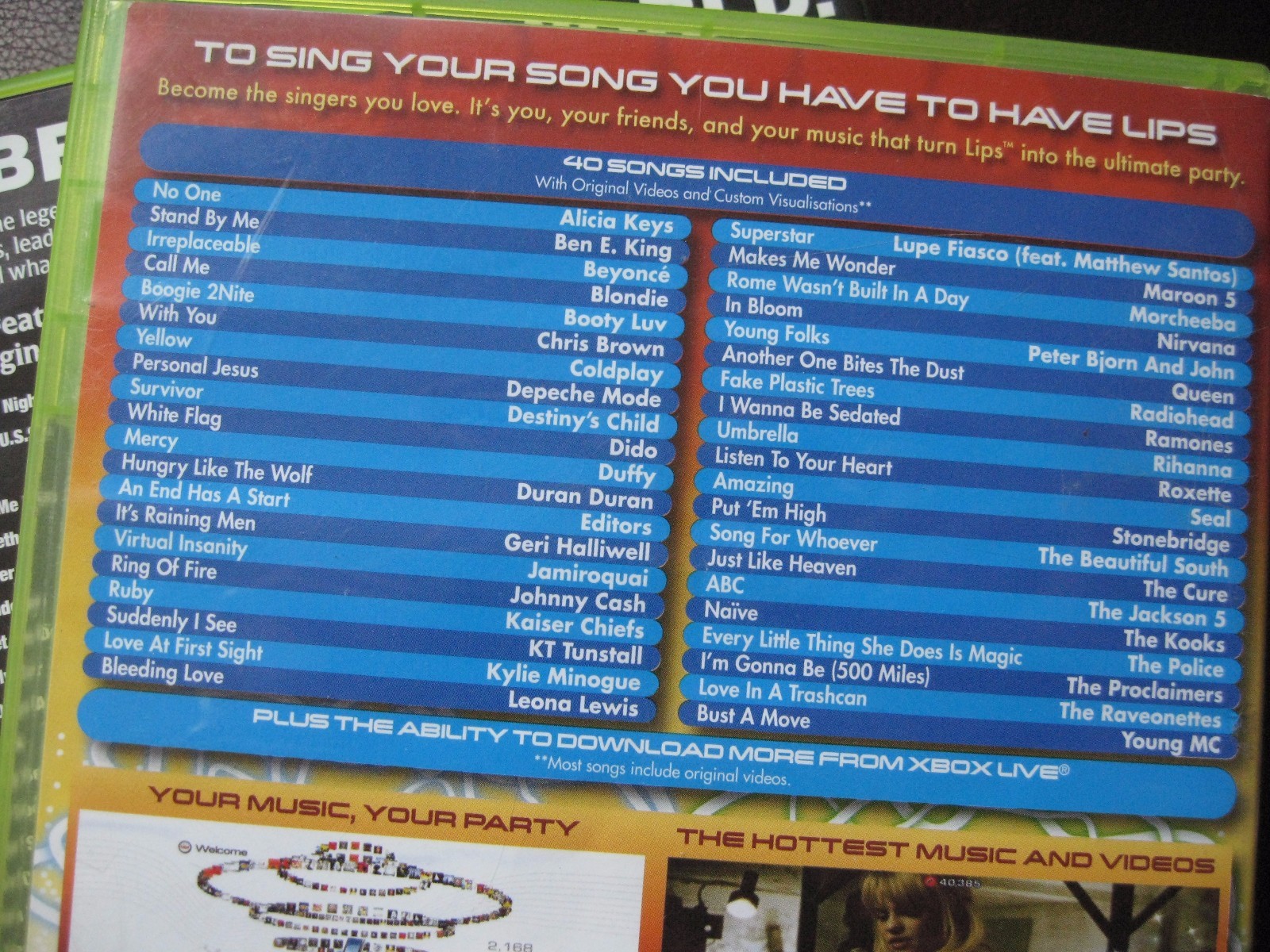 Xbox 360 LIPS 195+ song MEGA 5 Game KARAOKE bundle +2 WIRELESS ...