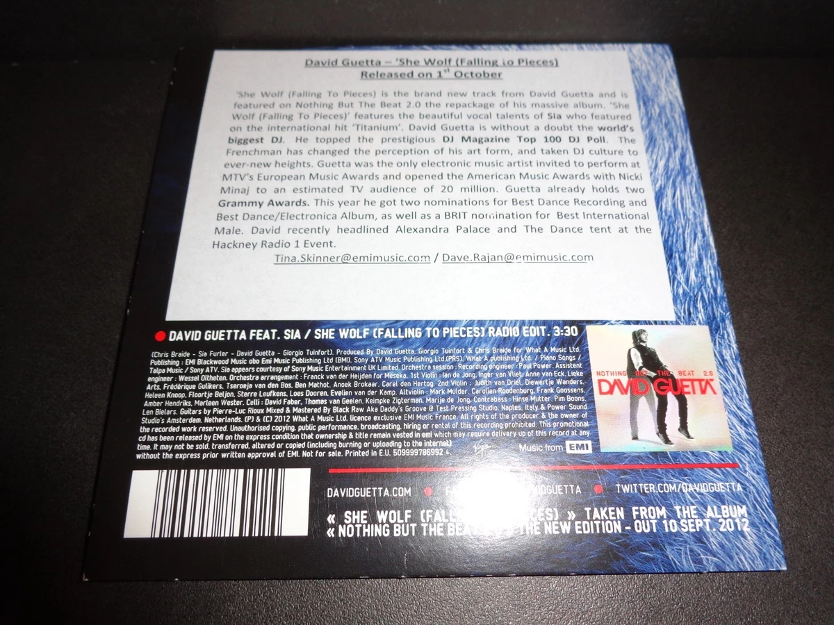 She Wolf Album Cover David Guetta